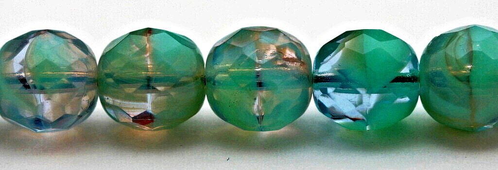 Round Beads, Aqua, Combined 151-19-001 10mm lg008 | G&B beads
